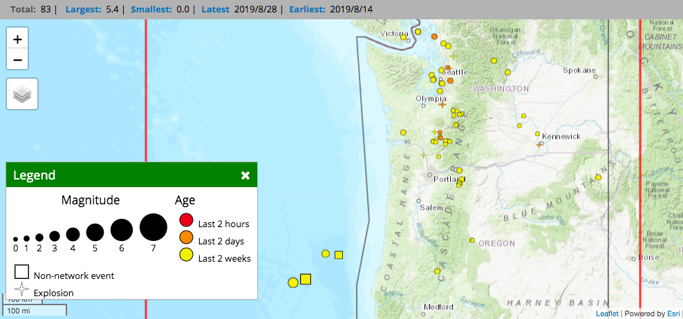 Over 4,100 earthquakes strike west of Puget Sound, but you can’t feel ...
