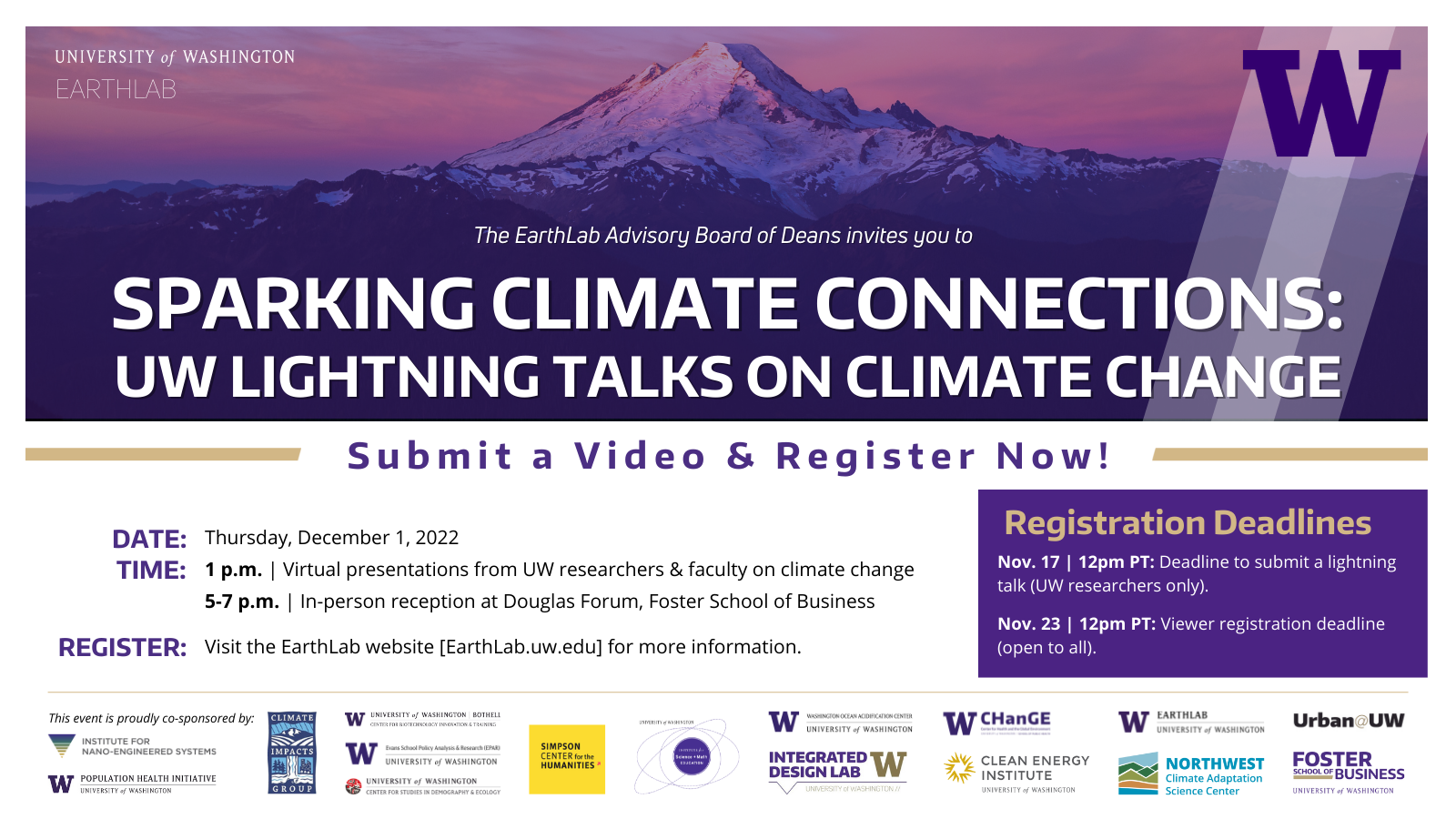 Sparking Climate Connections – UW Lightning Talks on Climate Change ...